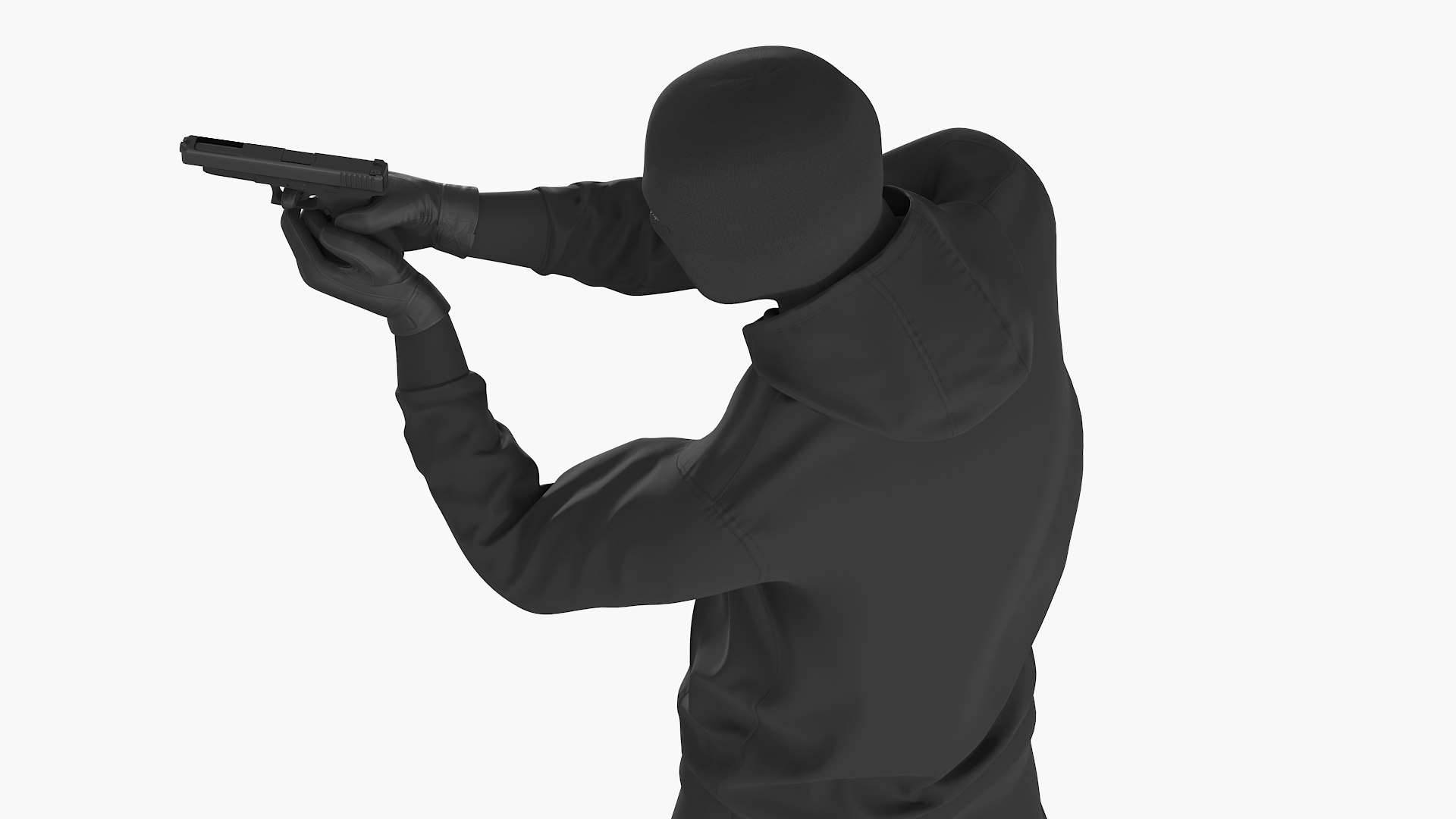 3D Armed Robber Character Aiming Pose Model - TurboSquid 2328323