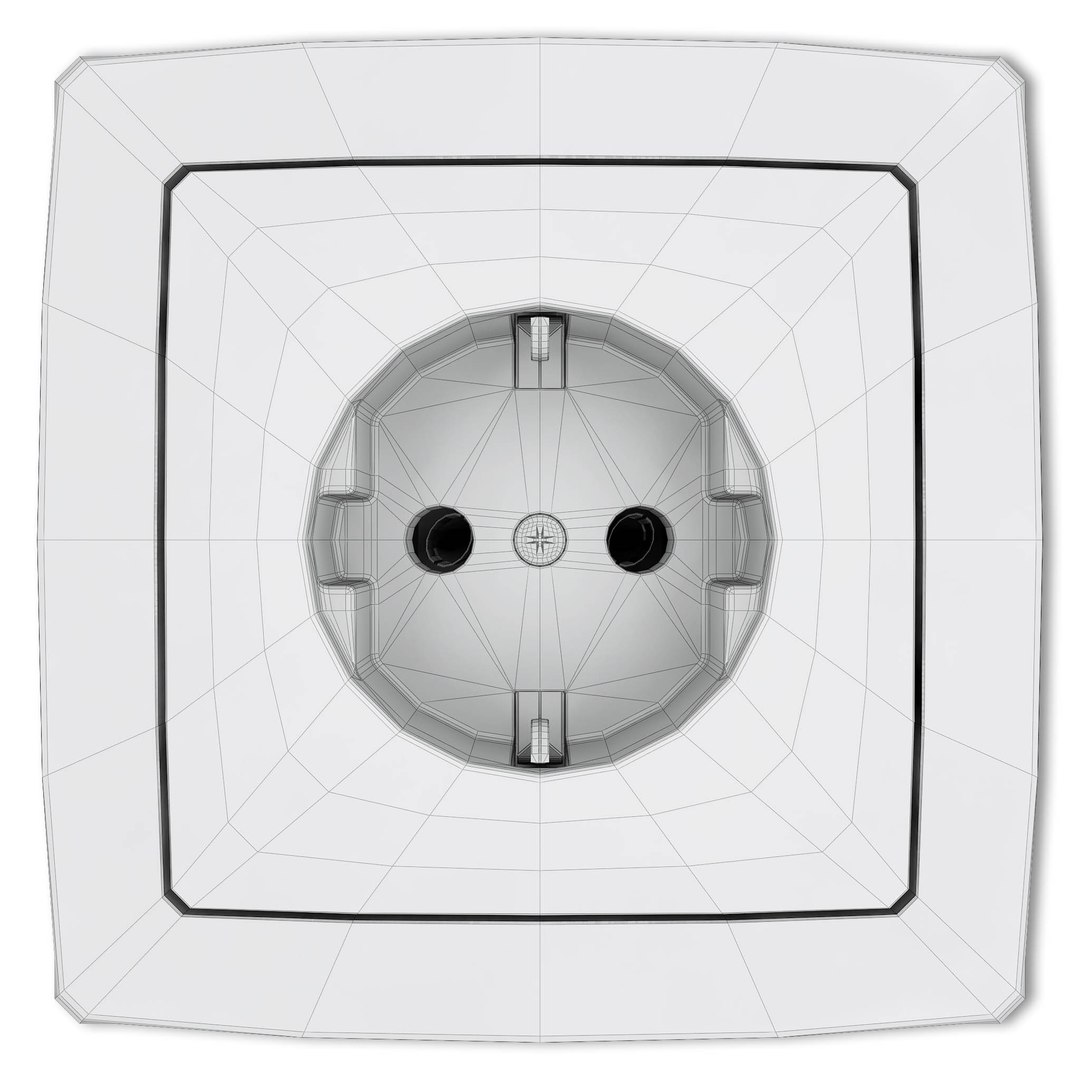 3d Power Socket Model
