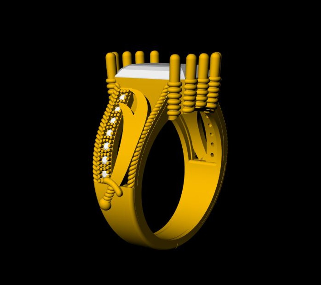 Zulfiqur Turkish Ring - 0035 3D Model - TurboSquid 2436430