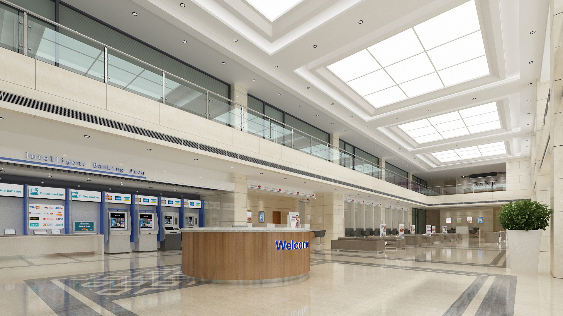 Bank lobby 7 3D 모델 - TurboSquid 1948268