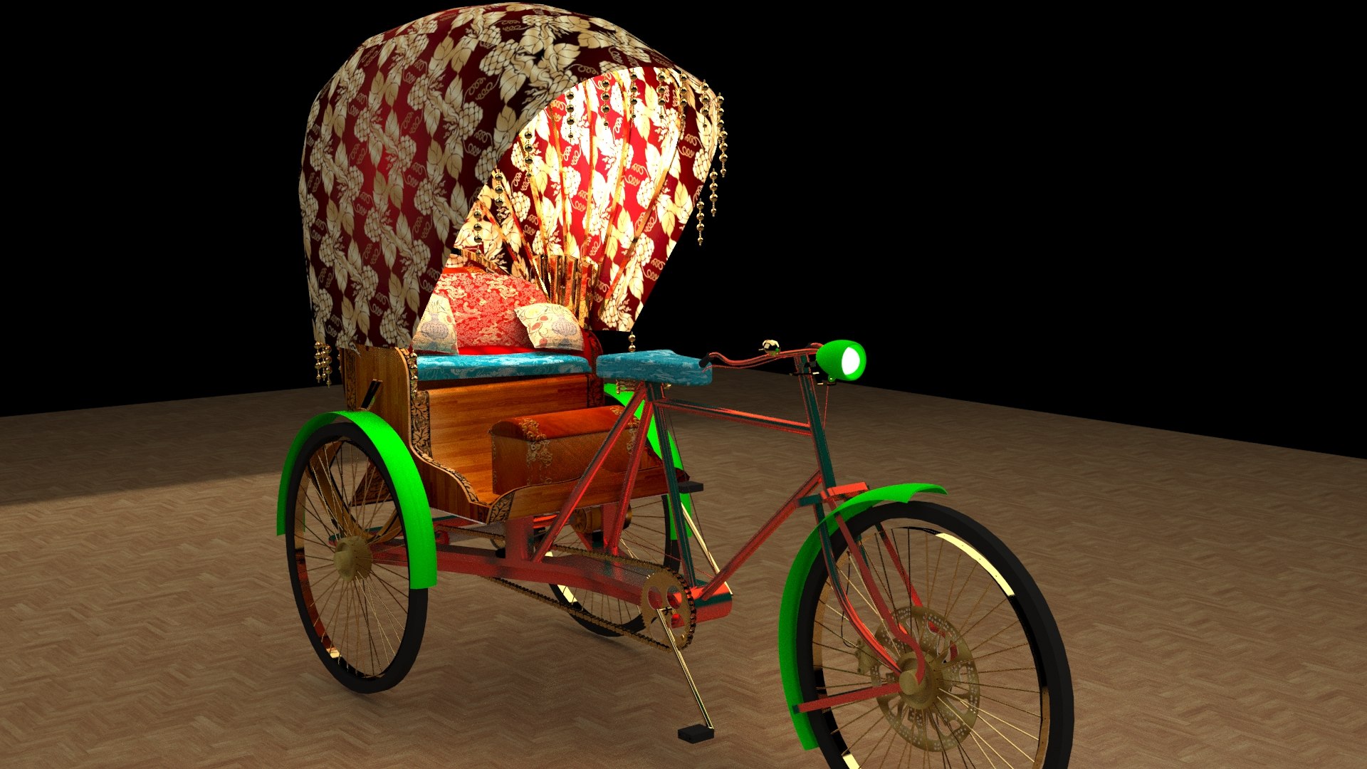 Chinese Rickshaw 3D Model - TurboSquid 2187051