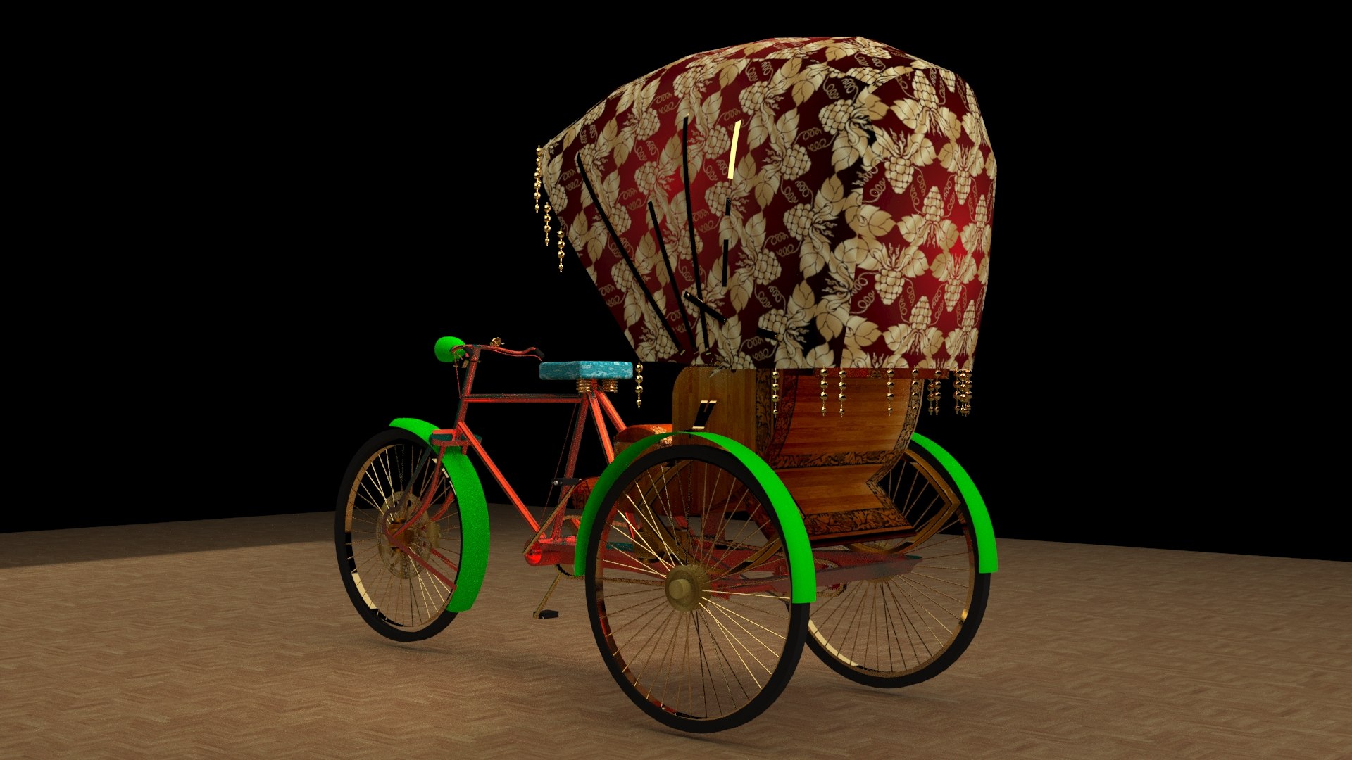 Chinese Rickshaw 3D Model - TurboSquid 2187051