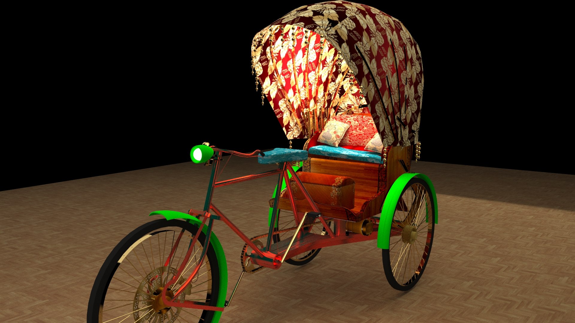 Chinese Rickshaw 3D Model - TurboSquid 2187051