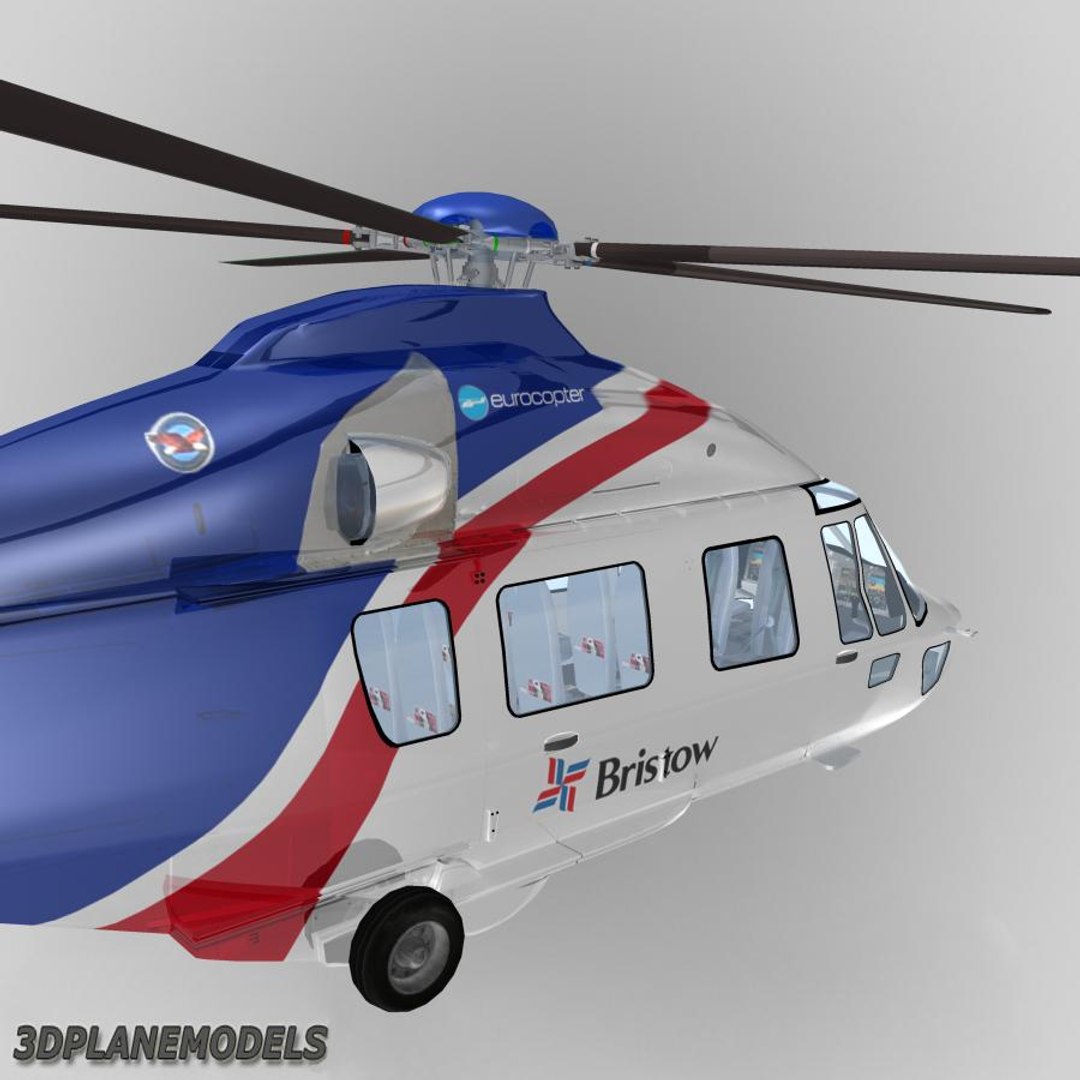 Eurocopter Helicopter Ec-175 3d Model