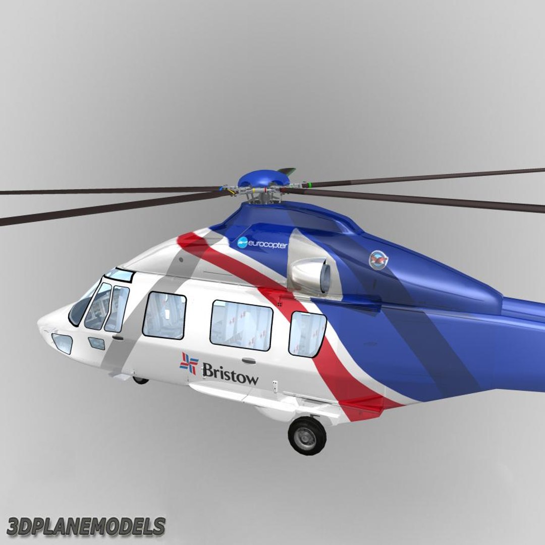 Eurocopter Helicopter Ec-175 3d Model
