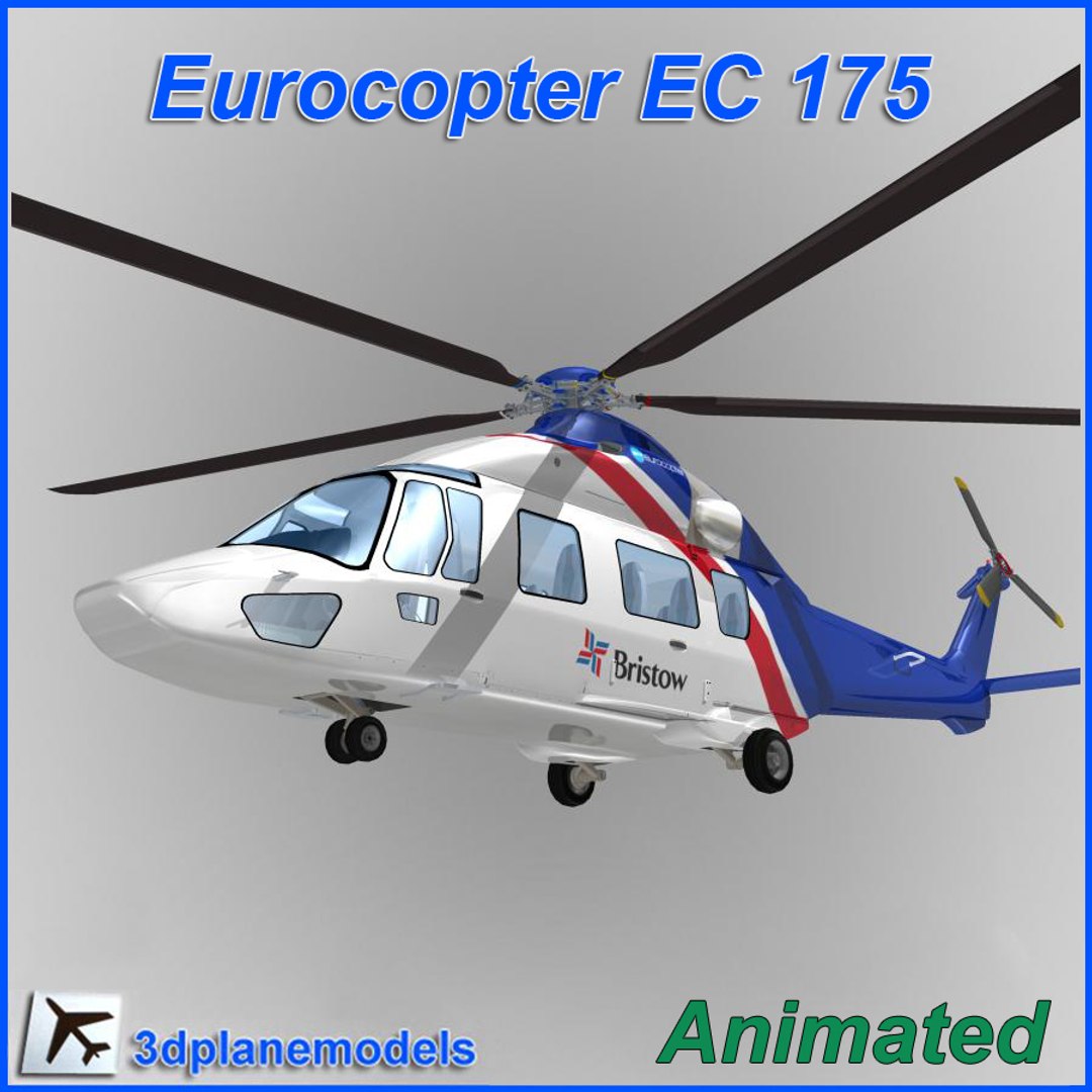 Eurocopter Helicopter Ec-175 3d Model