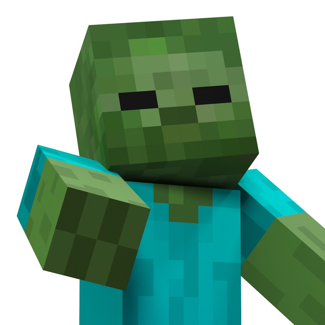 3D model minecraft zombie rigged - TurboSquid 1499630