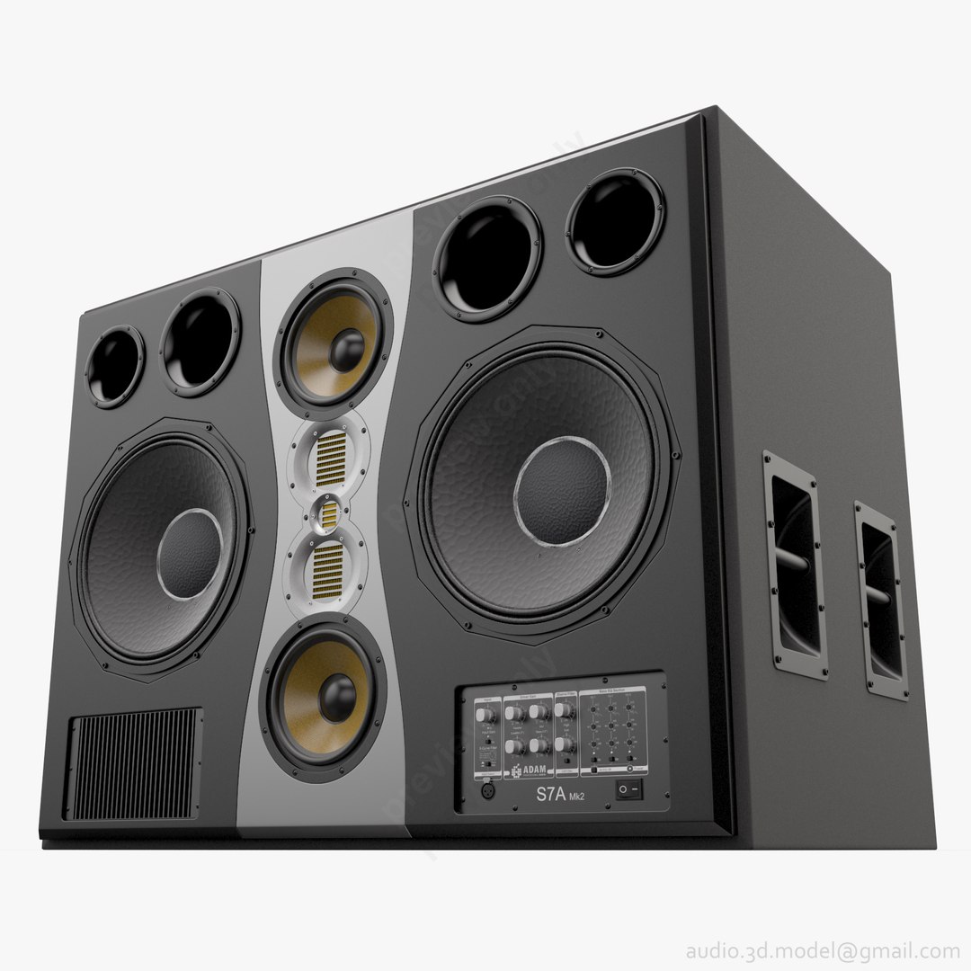 Monitor Adam S7a Mk2 3D Model - TurboSquid 1168189