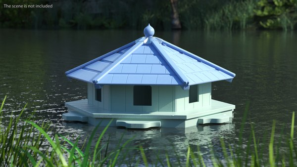 Casa de Pato Flutuante Hexagonal Modelo 3D - TurboSquid 1987221
