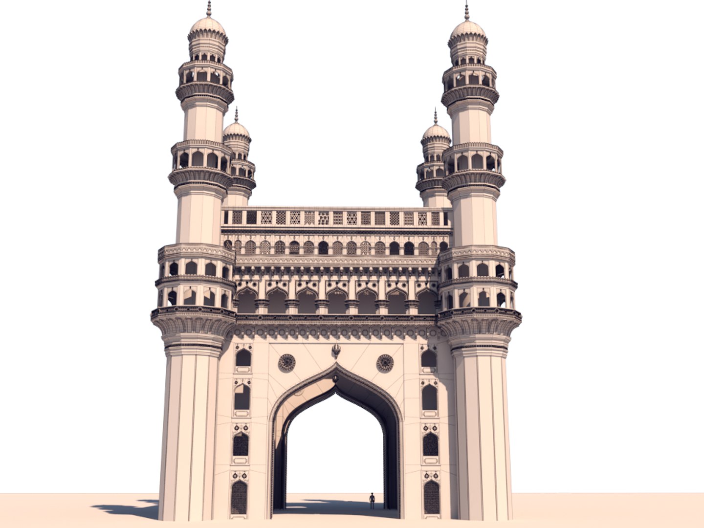 Charminar 3D Model - TurboSquid 1538539