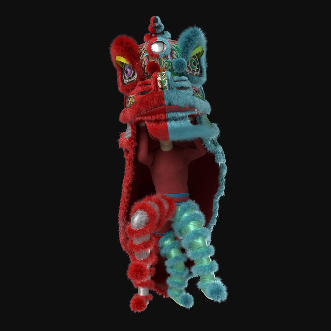 Lion Dance Rigged 3D Model - TurboSquid 1645795