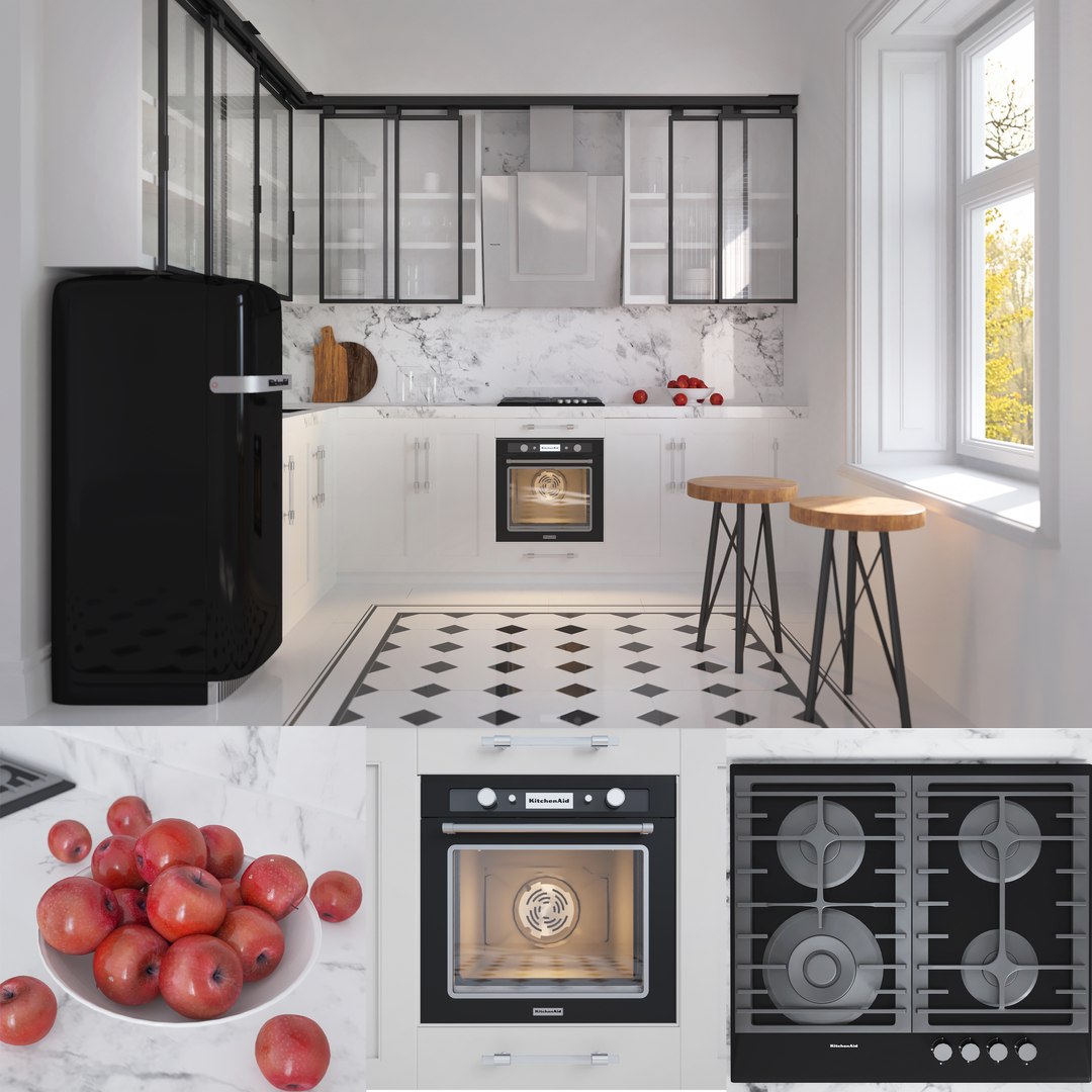 3D Kitchen Industrial Appliances Model - TurboSquid 1342092