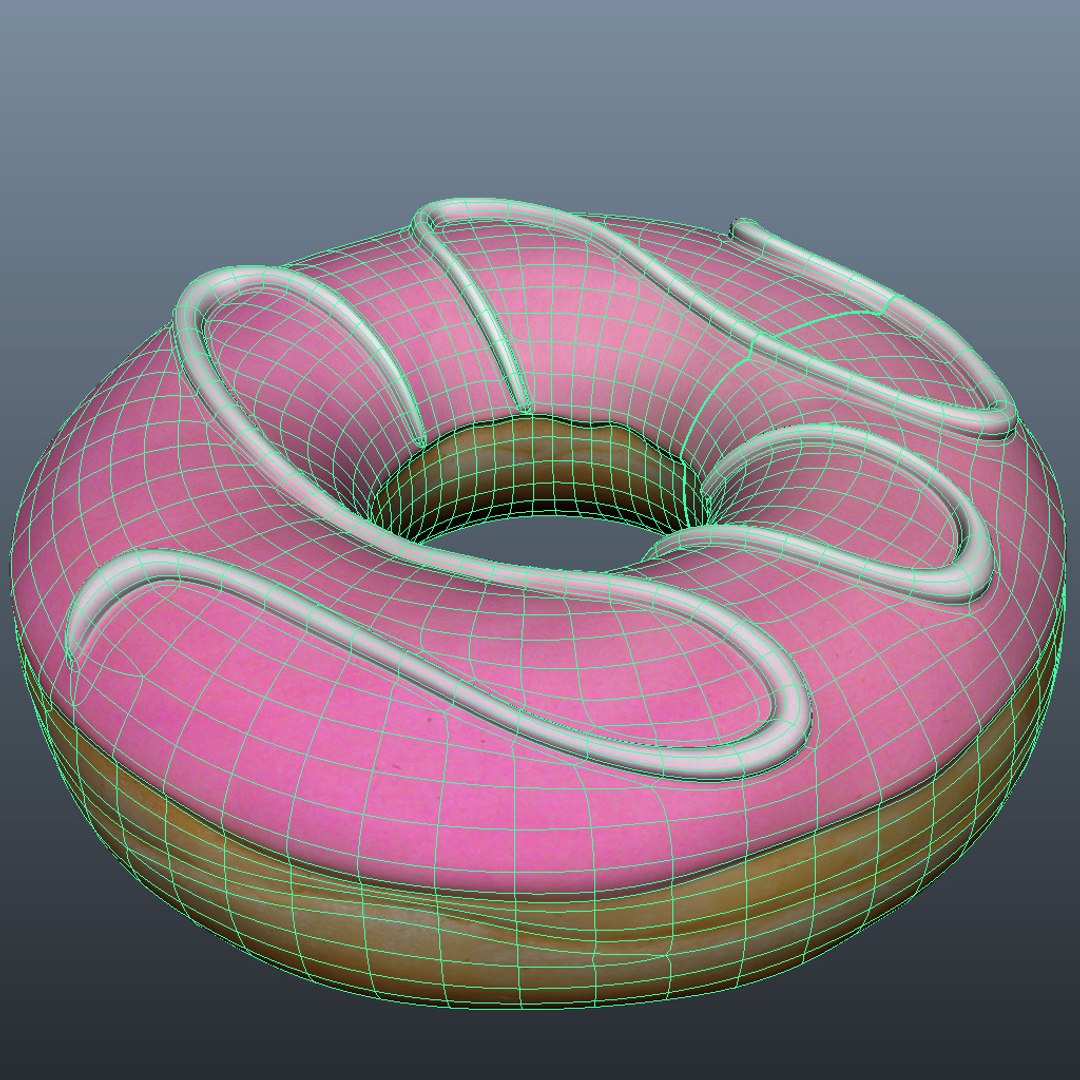 3d Photorealistic Donut Cartoon