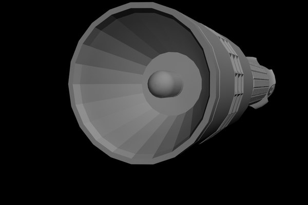 3d police flashlight volume light model