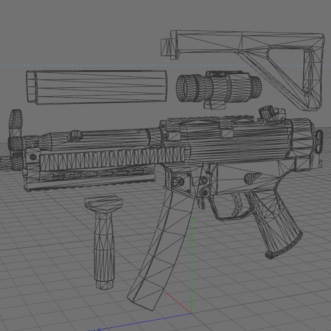 Mp5 Ras 3d Model