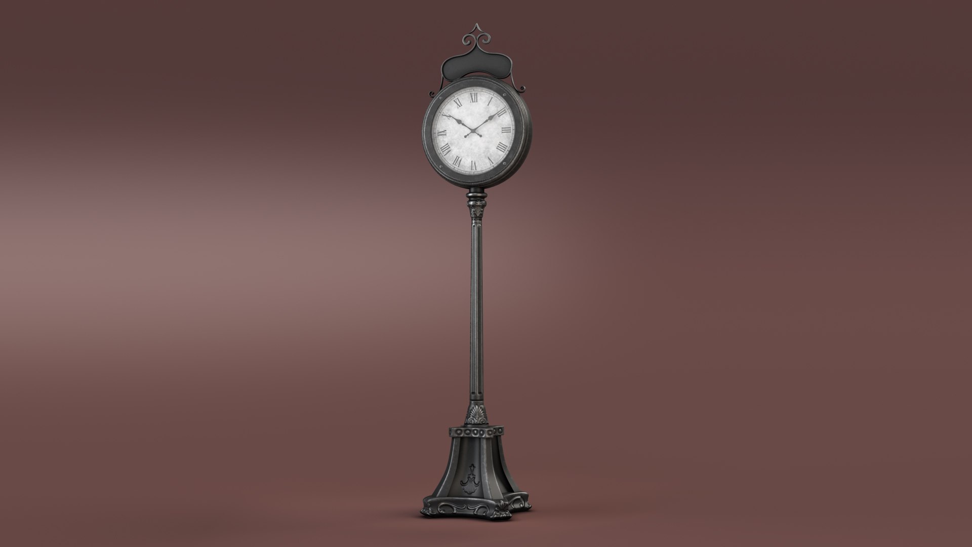 Vintage Street Clock 3D Model - TurboSquid 1529843