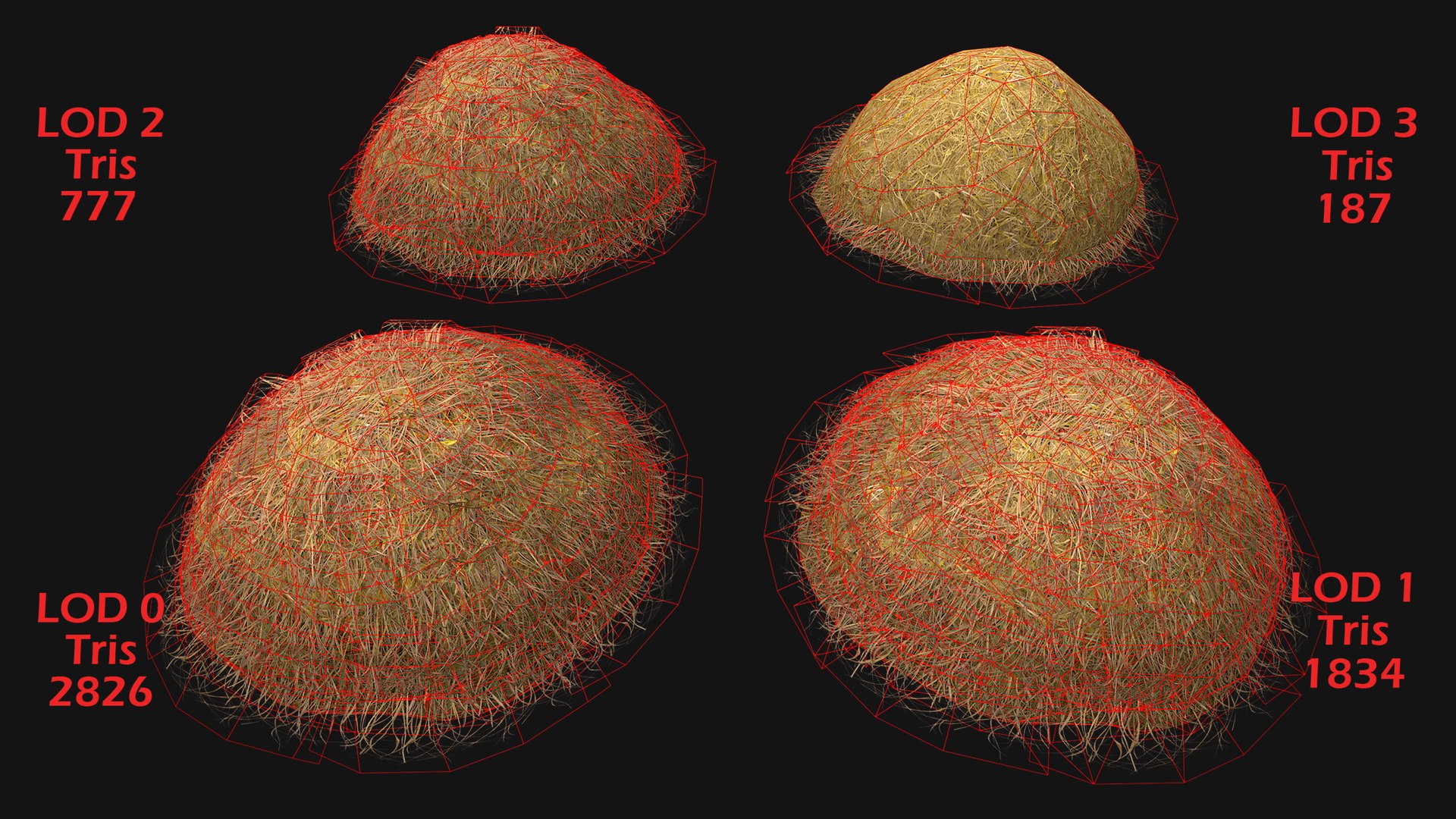 3D Haystack Stack Of Hay Straw Pile Model - TurboSquid 2204112