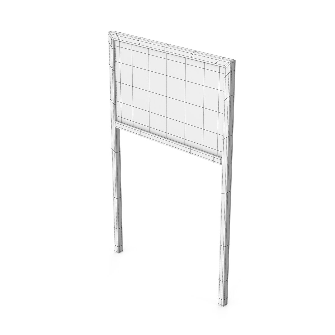 Red Advertising Board 3D Model - TurboSquid 2087336