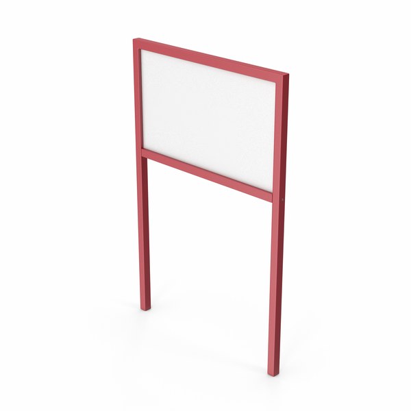 modelo 3d Tablero publicitario rojo - TurboSquid 2087336