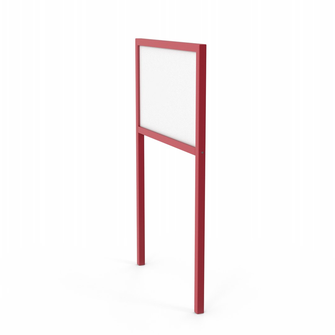 Red Advertising Board 3D Model - TurboSquid 2087336
