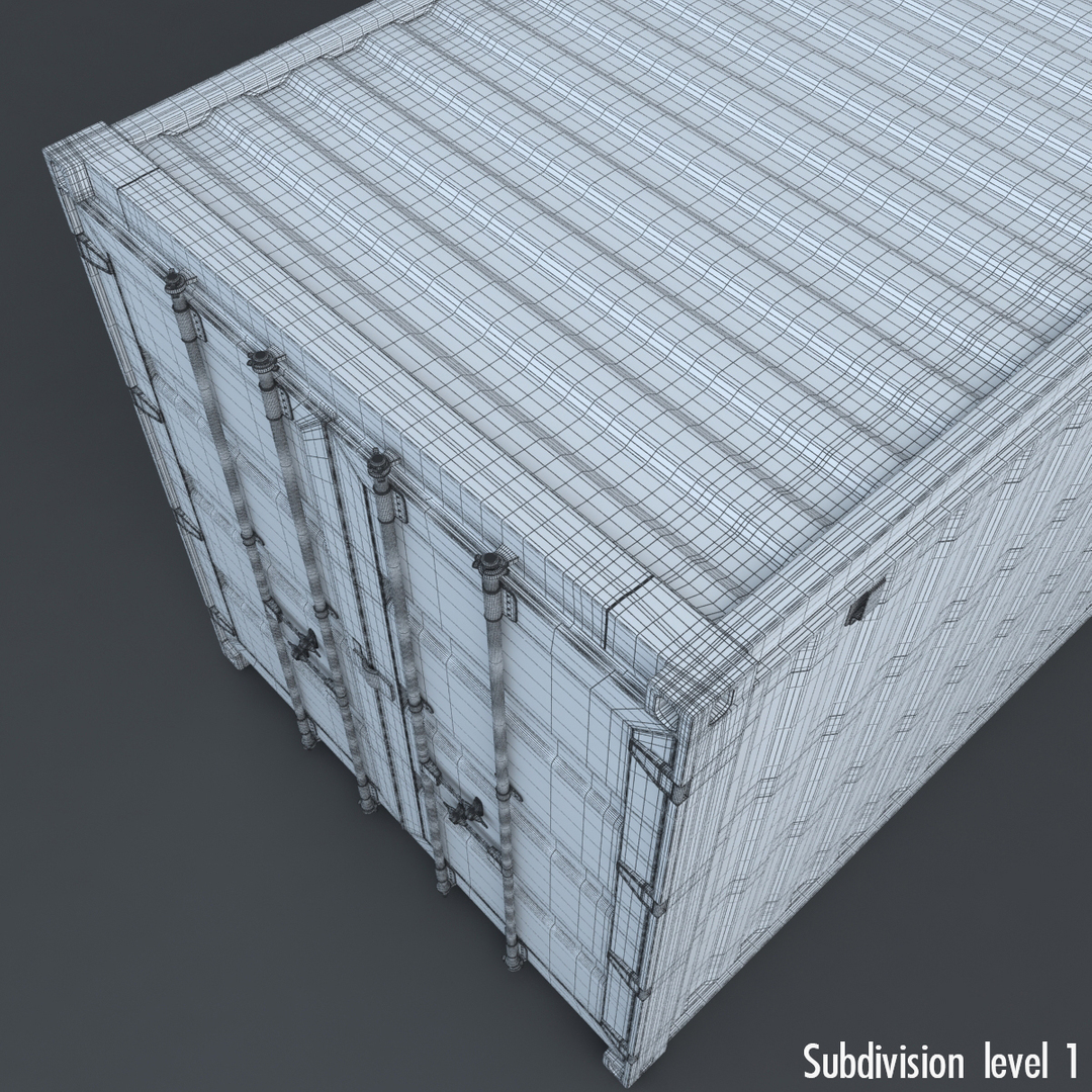 3d cargo iso container maersk model