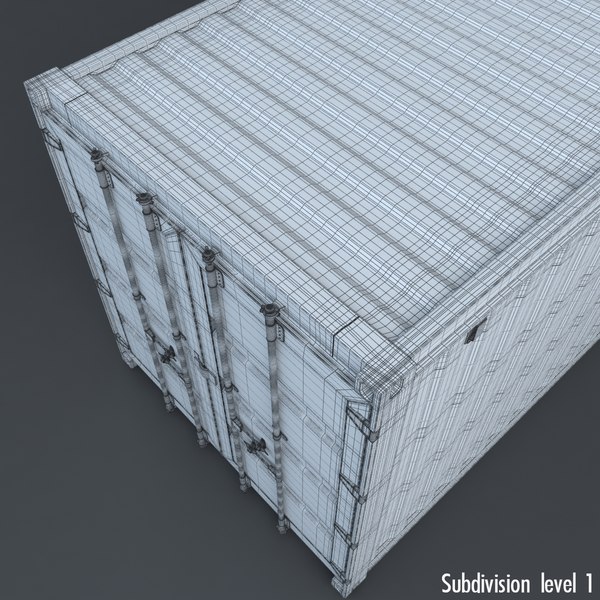 3d cargo iso container maersk model