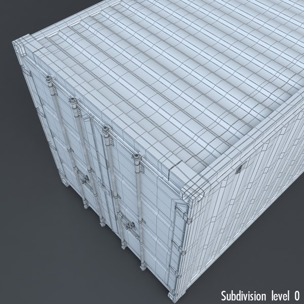3d cargo iso container maersk model