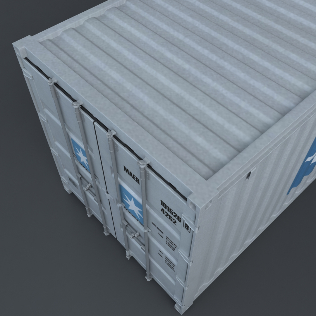 3d cargo iso container maersk model