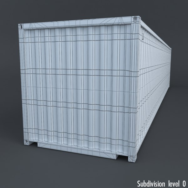 3d cargo iso container maersk model