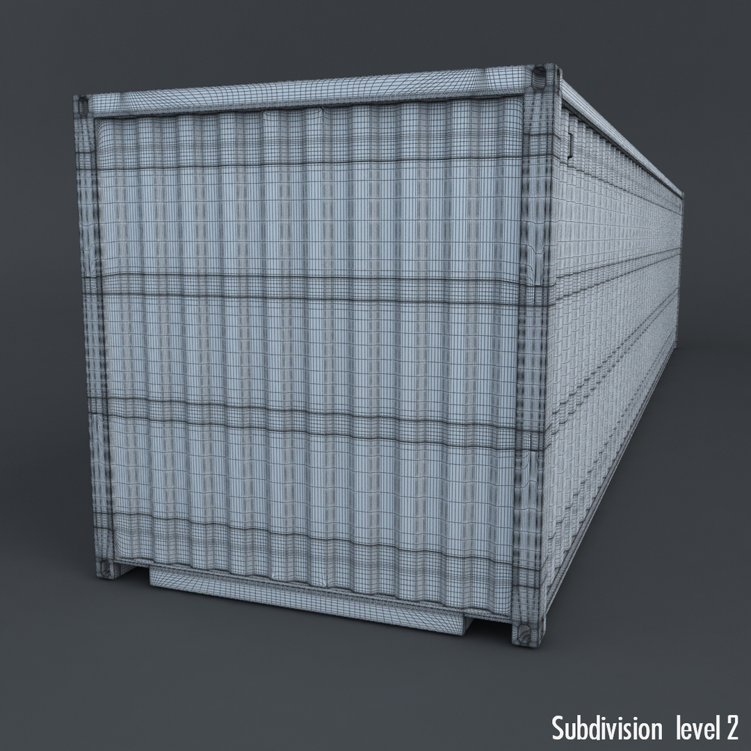 3d cargo iso container maersk model