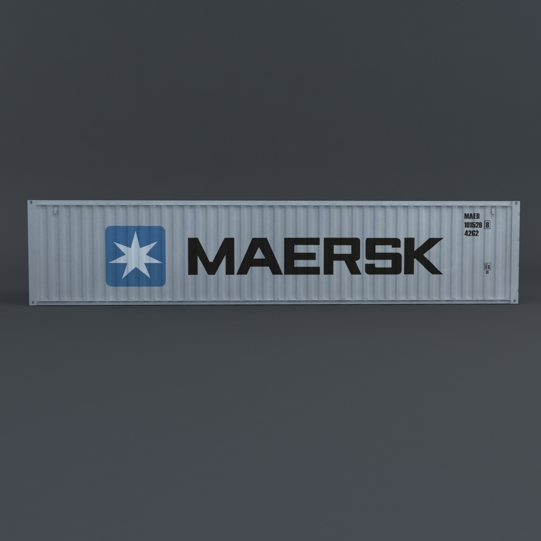 3d Cargo Iso Container Maersk Model