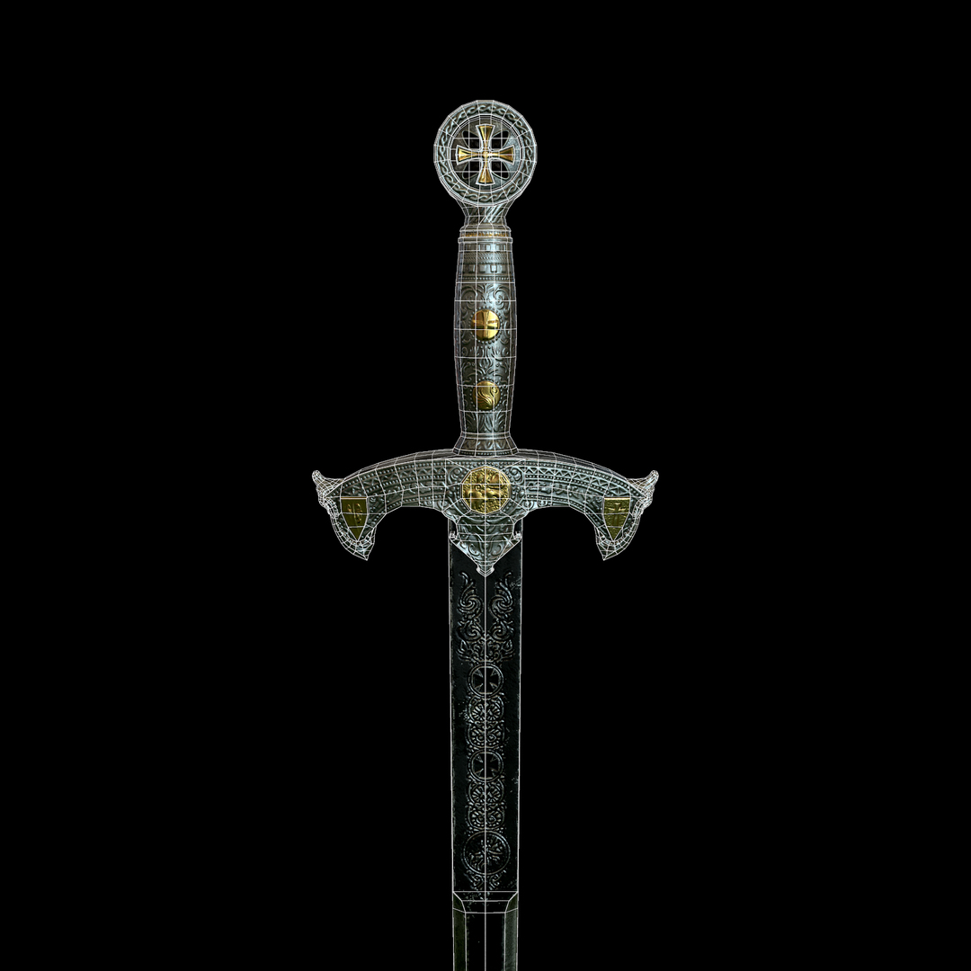 3d templar sword