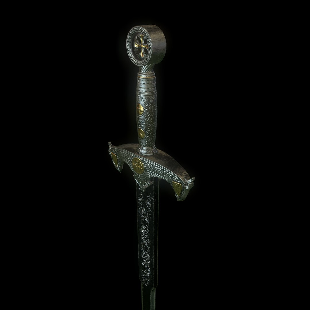 3d templar sword