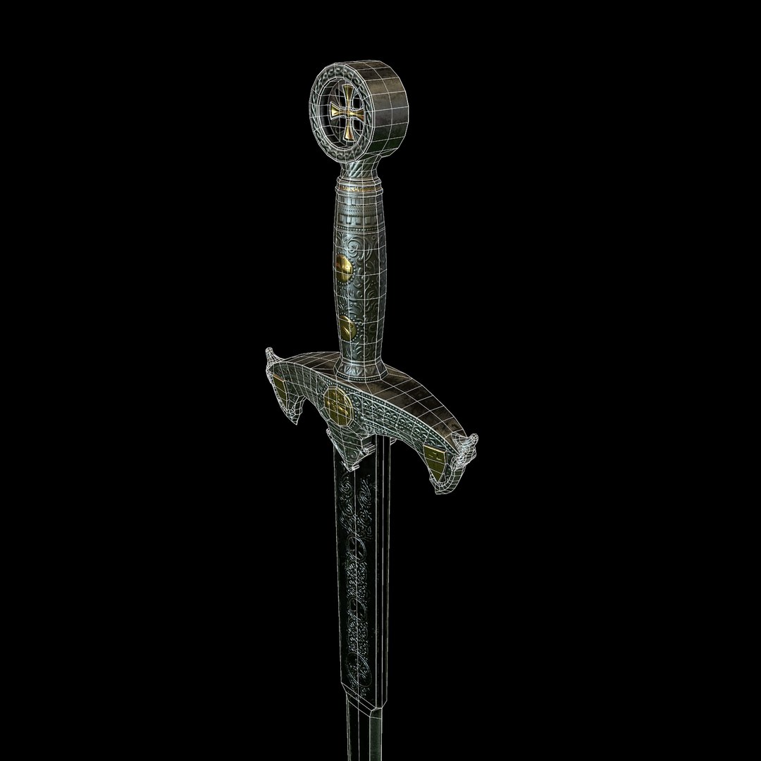 3d templar sword