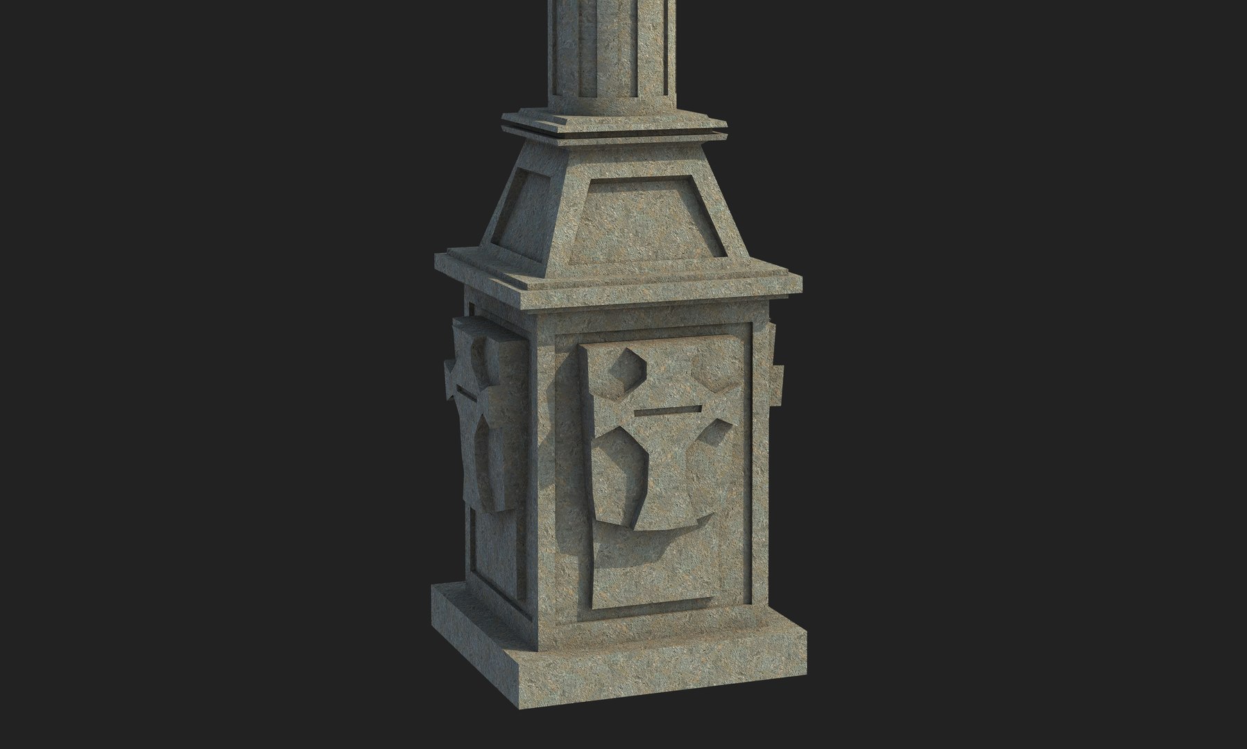 Fantasy Cross Pillar 3D Model - TurboSquid 1803992