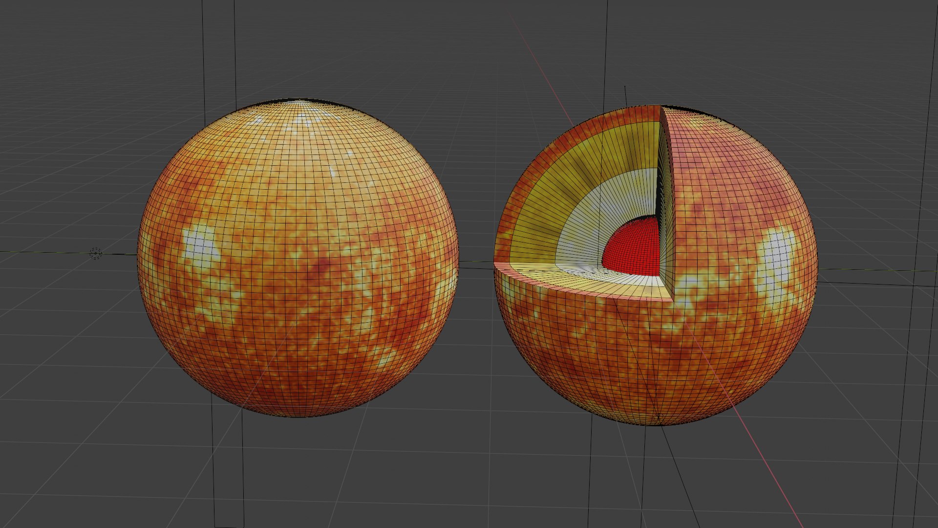 3D Sun Structure Cross Section And Layers - TurboSquid 2047608
