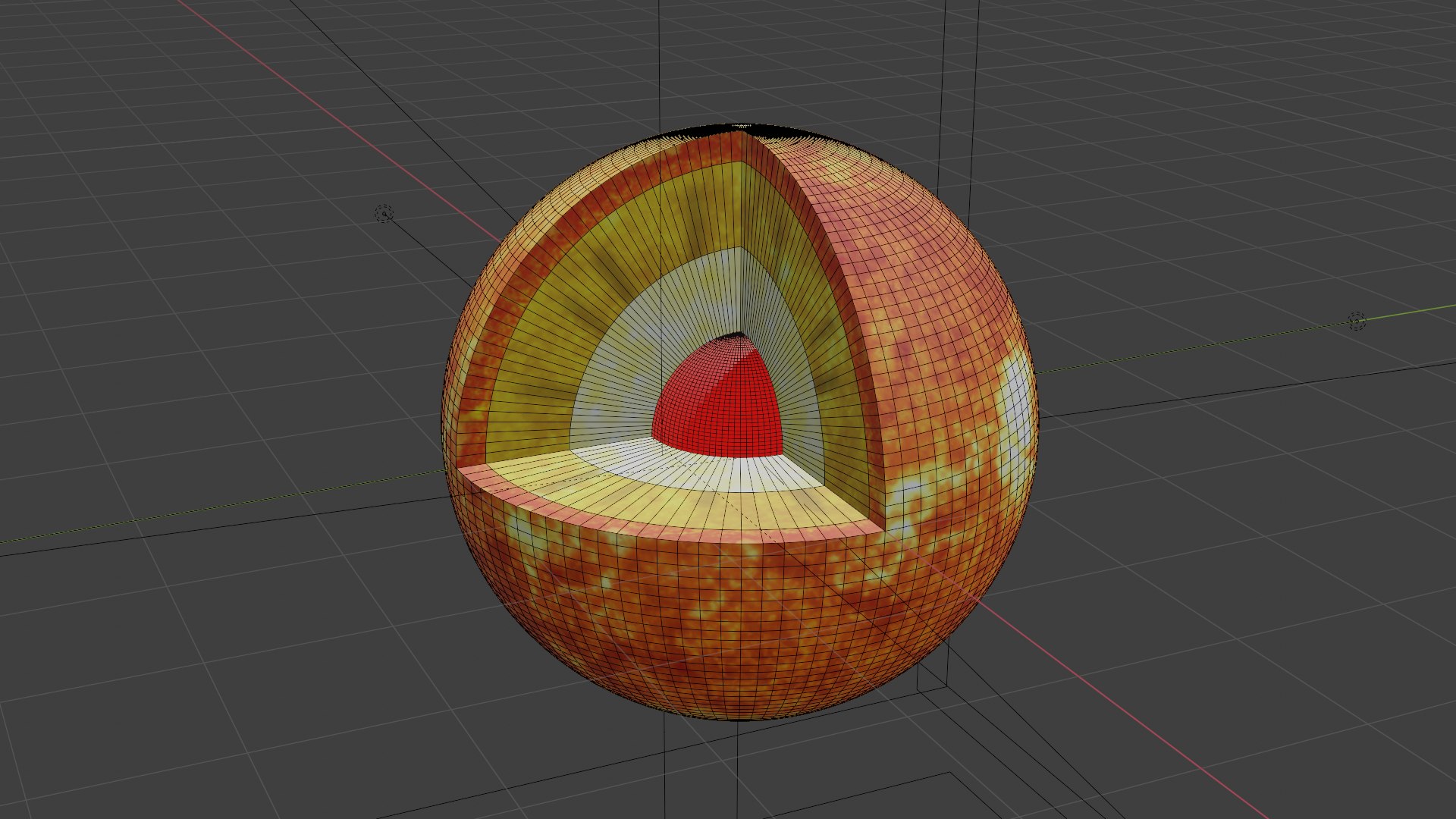 3D Sun Structure Cross Section And Layers - TurboSquid 2047608