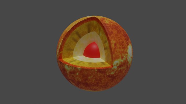 modelo 3d Sun structure cross section and layers - TurboSquid 2047608