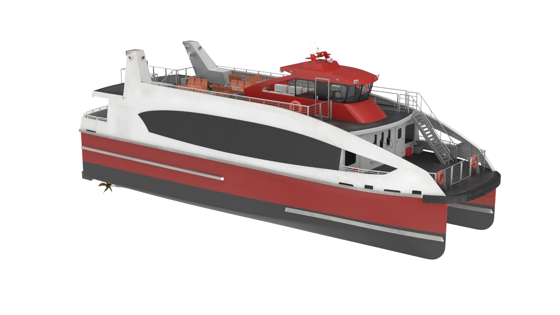 3D City Passenger Ferry Boat Model - TurboSquid 2260932