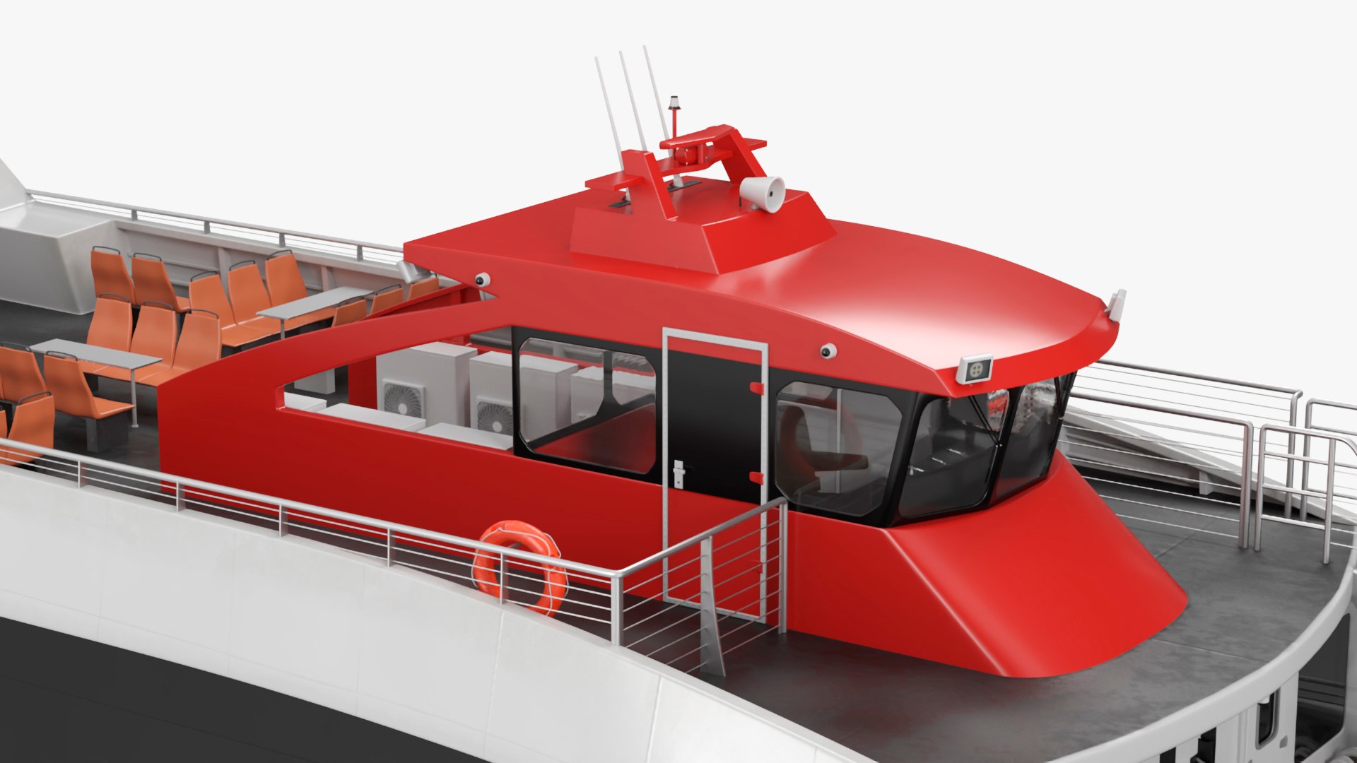 3D City Passenger Ferry Boat Model - TurboSquid 2260932
