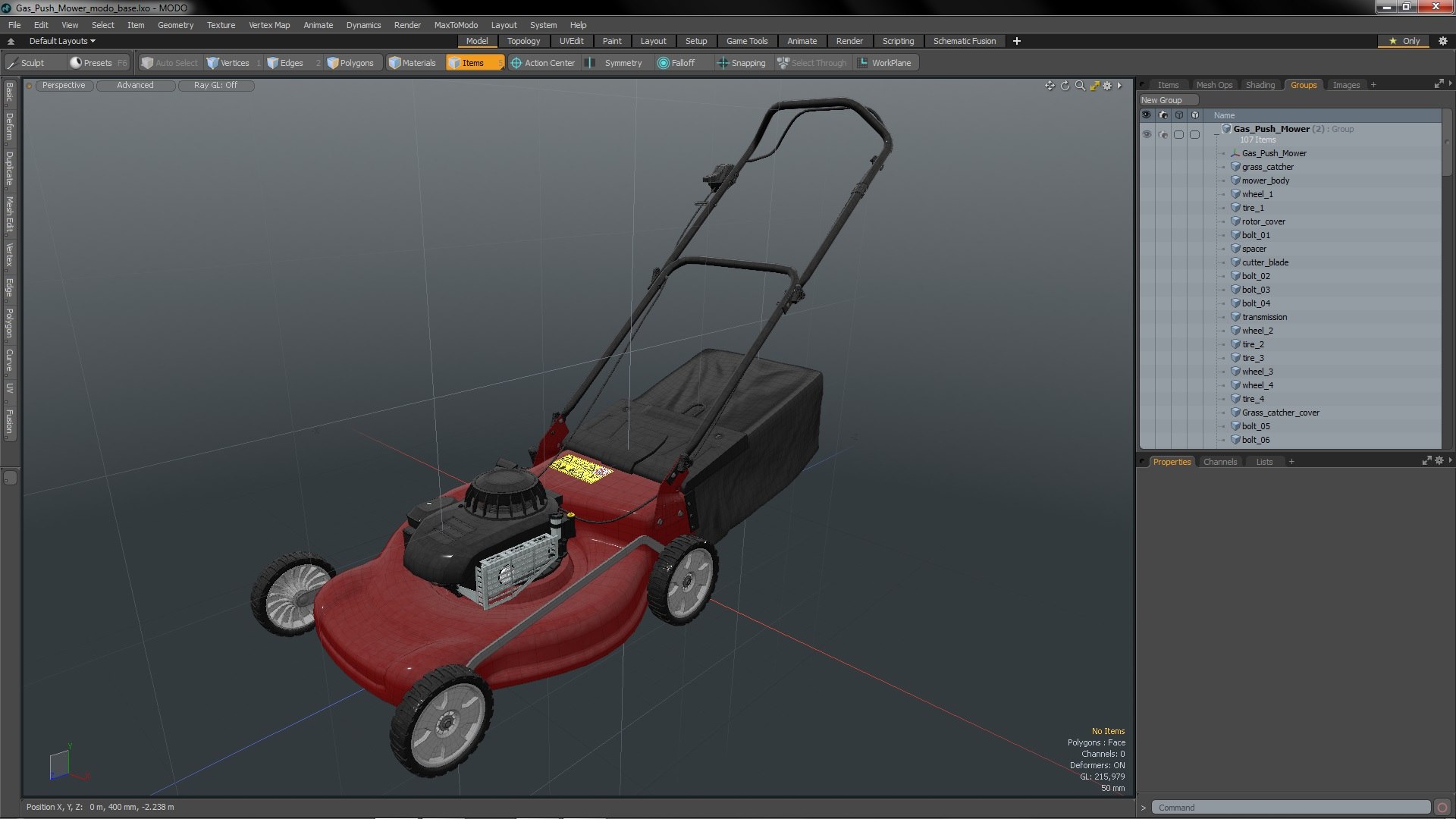 3D Model Gas Push Mower - TurboSquid 2117265