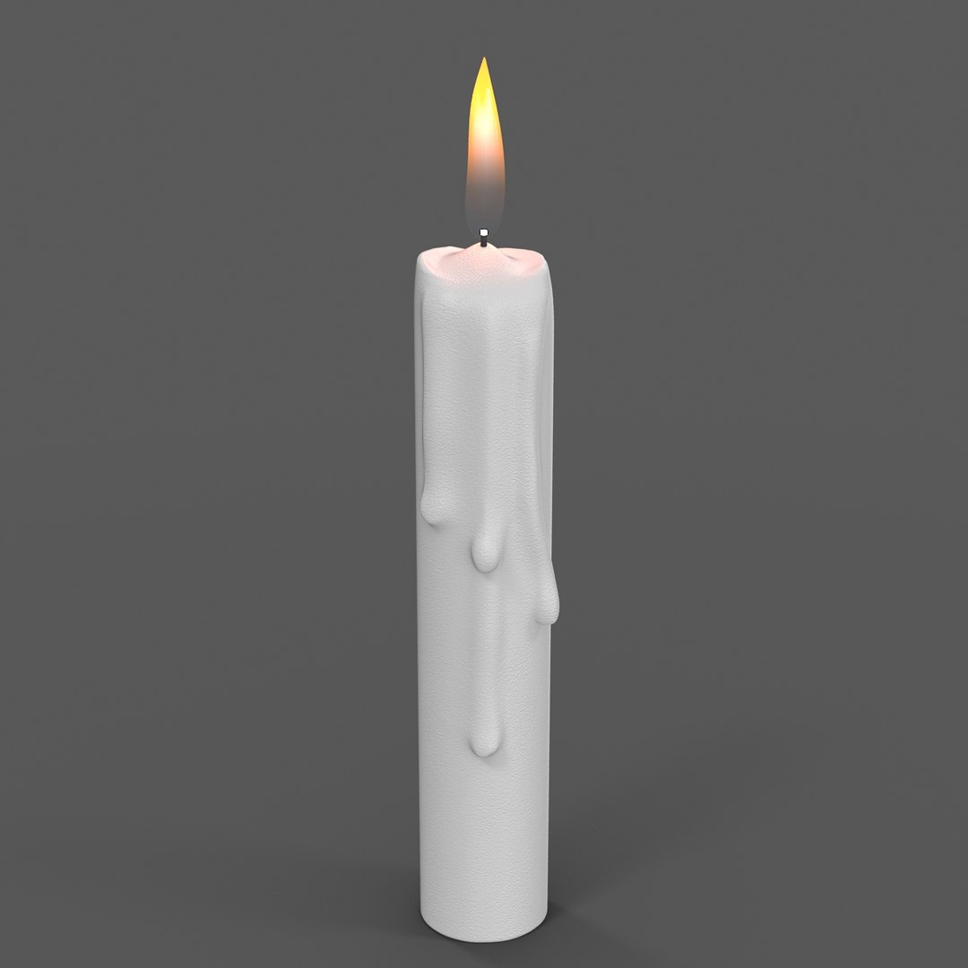 Candle Modeled Realistic 3d C4d