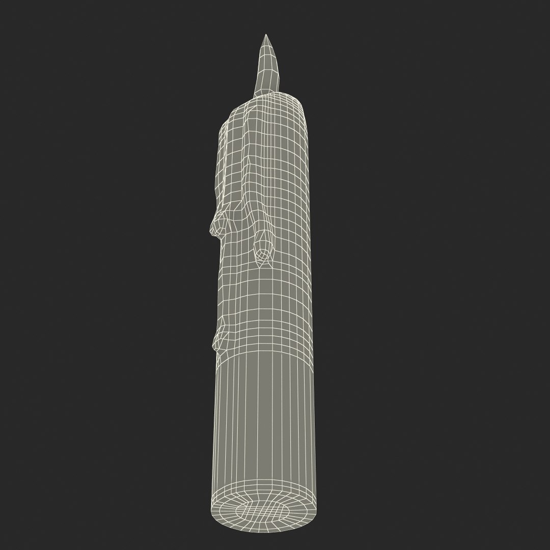 candle modeled realistic 3d c4d