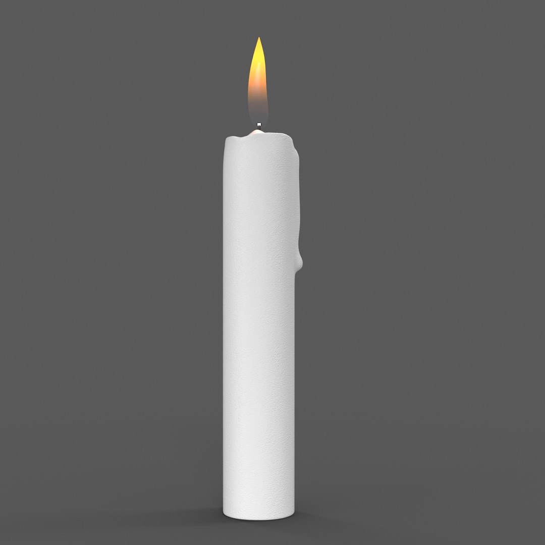 Candle Modeled Realistic 3d C4d