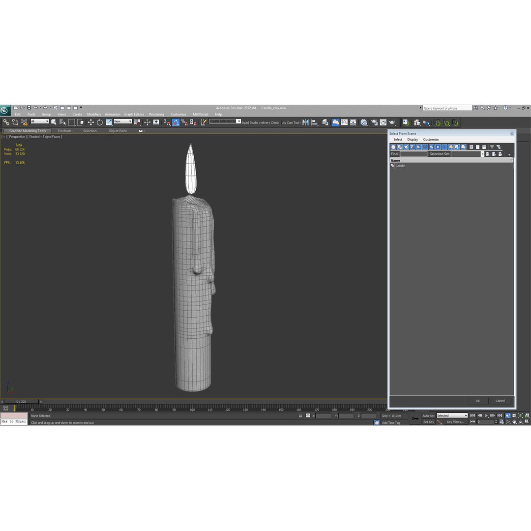 Candle Modeled Realistic 3d C4d