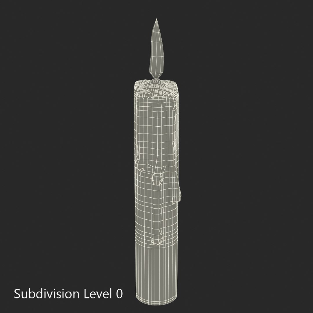 Candle Modeled Realistic 3d C4d