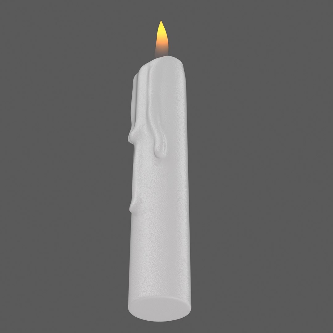 Candle Modeled Realistic 3d C4d