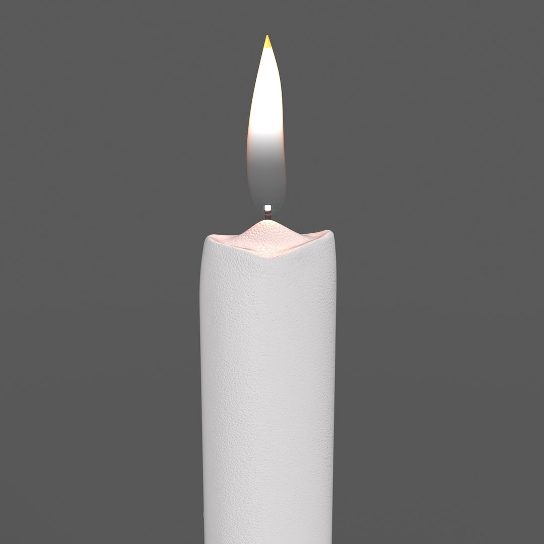 Candle Modeled Realistic 3d C4d