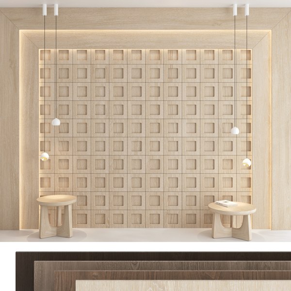 modelo 3d Decorative wall panel set 83 - TurboSquid 1951164