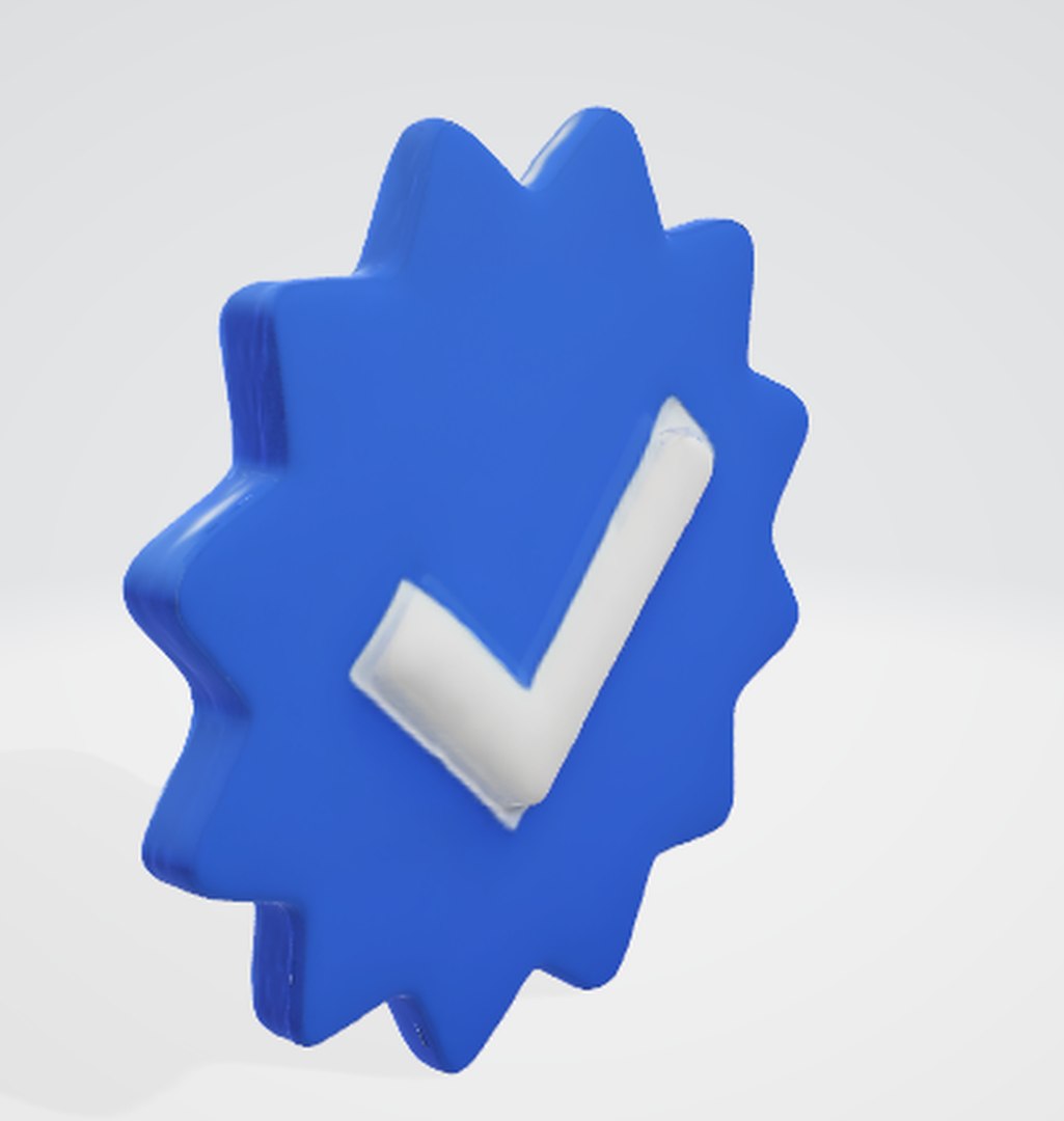 Blue Tick Icon 3D Asset 3D Model - TurboSquid 2284911